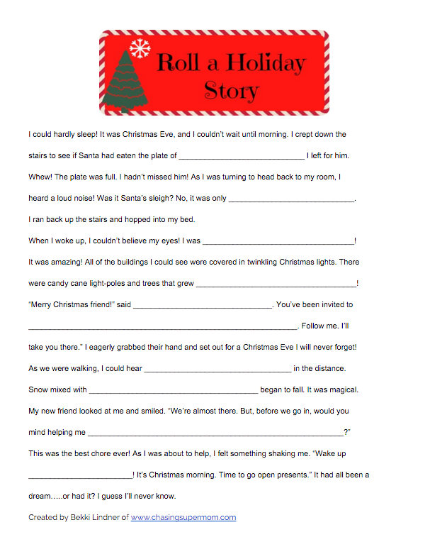 Roll a Holiday Story: A Christmas Reading Game